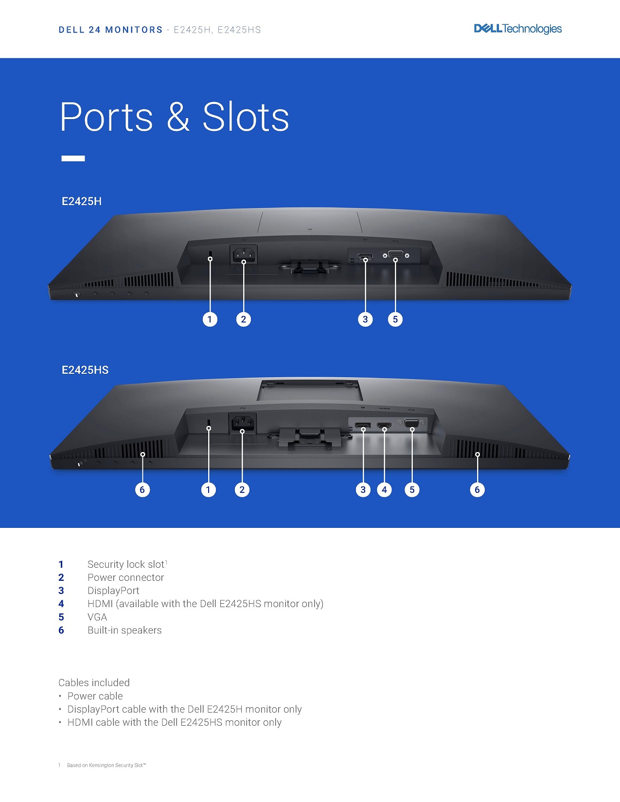 Dell 23.8" E2424HS /E2425H /E2425HS VA /E2425HM /E2424HSM IPS Full HD ...