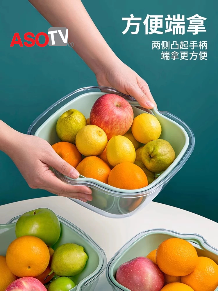 ASOTV® PET 8 in 1 Vegetables Washing Bowl Drain Basket Strainer Bakul ...
