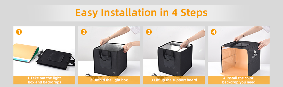 80cm 40cm 30cm LED Product Case Lightbox Folding Mini Photo Studio ...