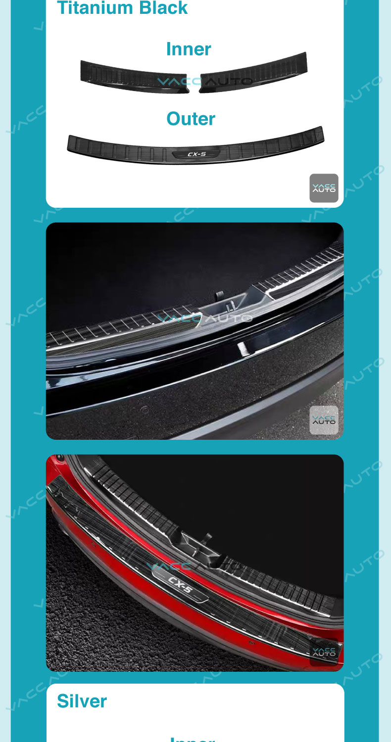 Mazda CX5 CX-5 Rear Bumper Protector - Out In Rear Bumper Guard Trunk ...
