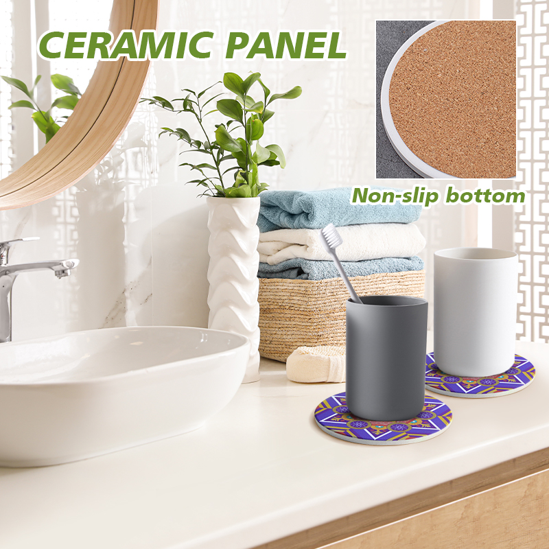 Ready Stock Ceramic Coaster Nordic Style Absorbent Mug Coaster Kitchen ...