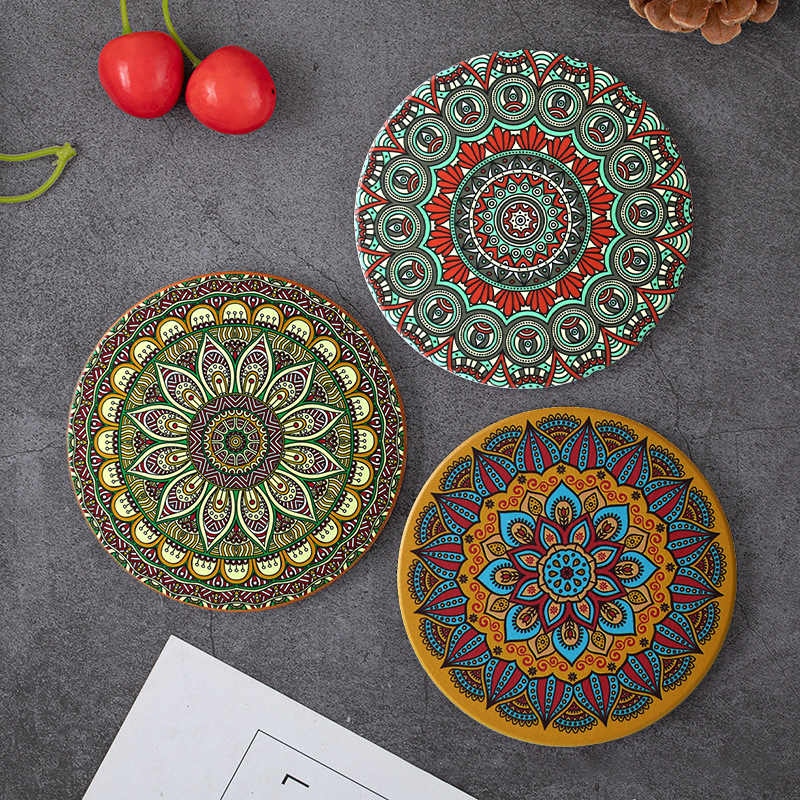 Ready Stock Ceramic Coaster Nordic Style Absorbent Mug Coaster Kitchen ...
