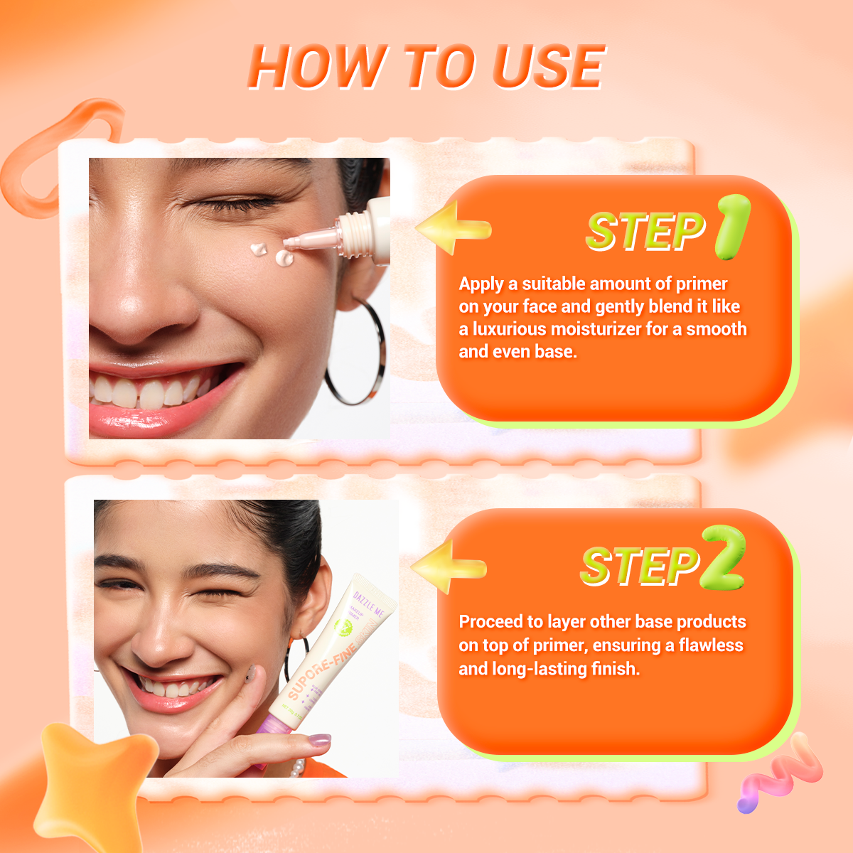 [Ready Stock] DAZZLE ME Supore-Fine Skin Primer Make up Poreless Blur ...