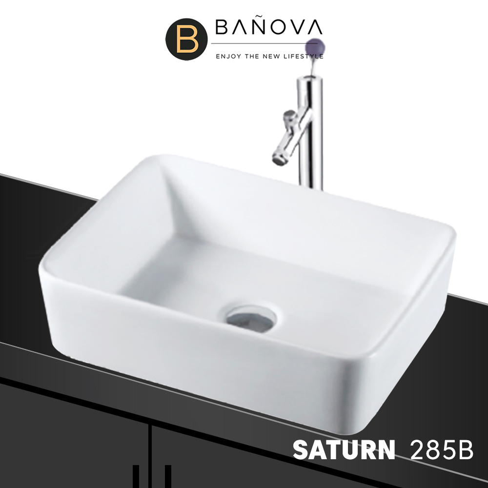 BANOVA Bathroom Polished Ceramic Basin Table Top Wash Basin SATURN ...
