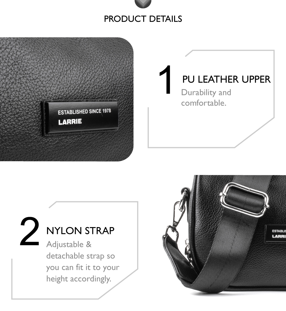 LARRIE Beg Wanita Tali Bahu Lebar Beg Kasual - F22407-TC01SV - (25cm (L ...