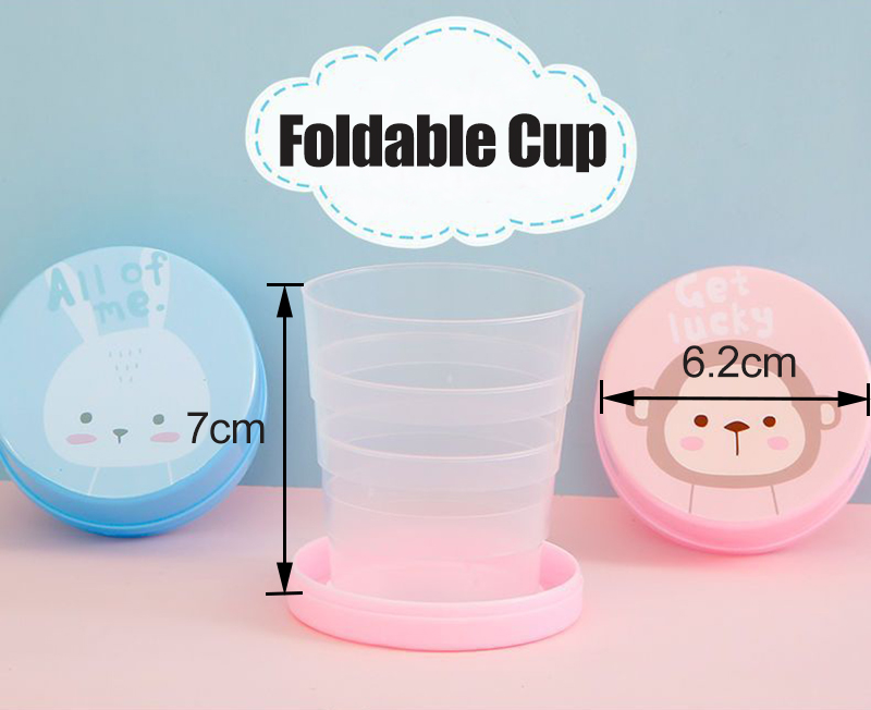 Foldable Cup Portable Travel Cartoon Cup Collapsible Outdoor Picnic ...
