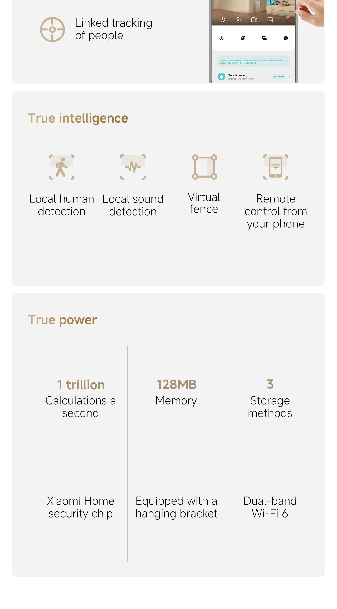 Xiaomi Smart Camera C300 Dual Both 3MP cameras/360° panning/Wi-Fi 6/app ...