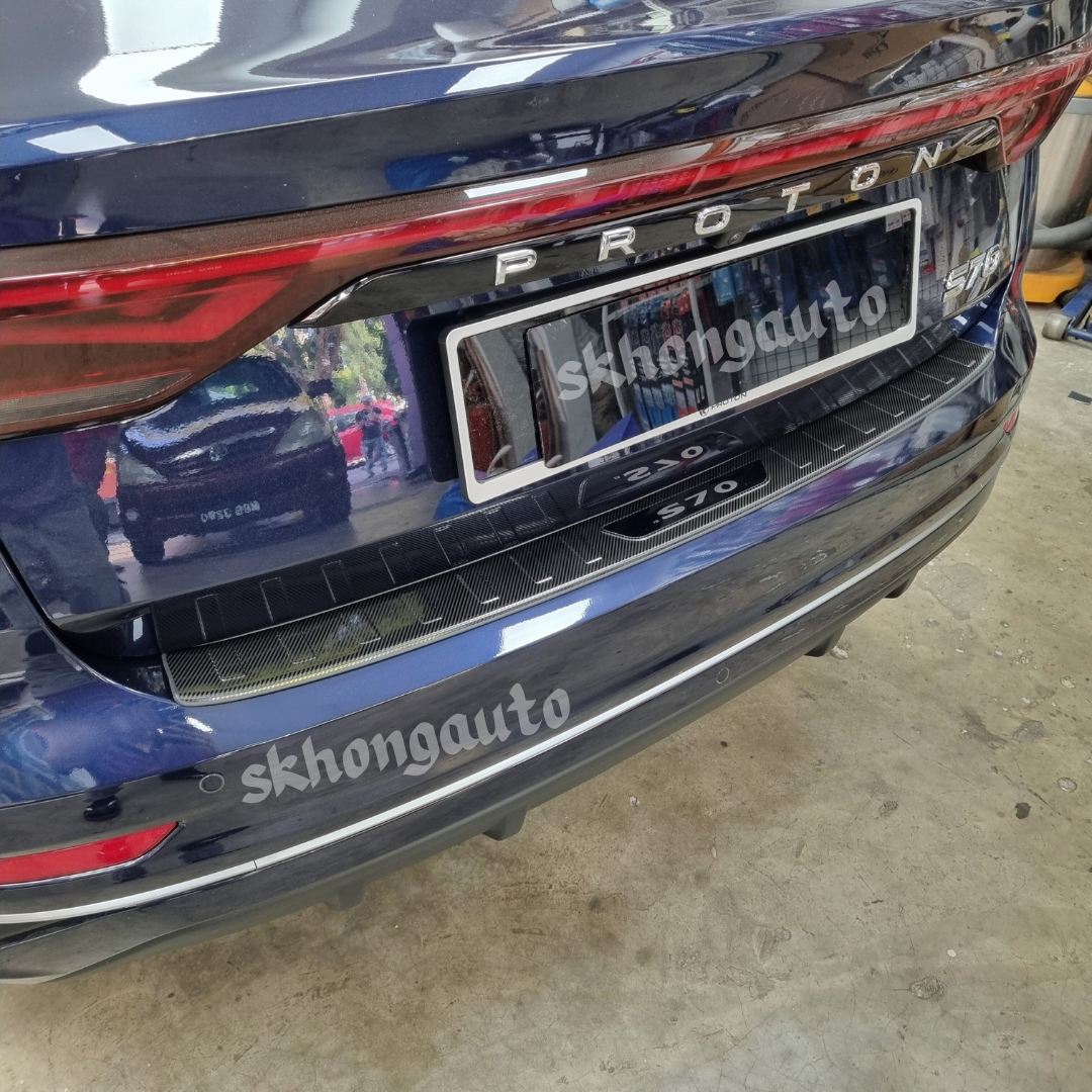 proton s70 car rear bumper trunk sill plate protector garnish chrome ...