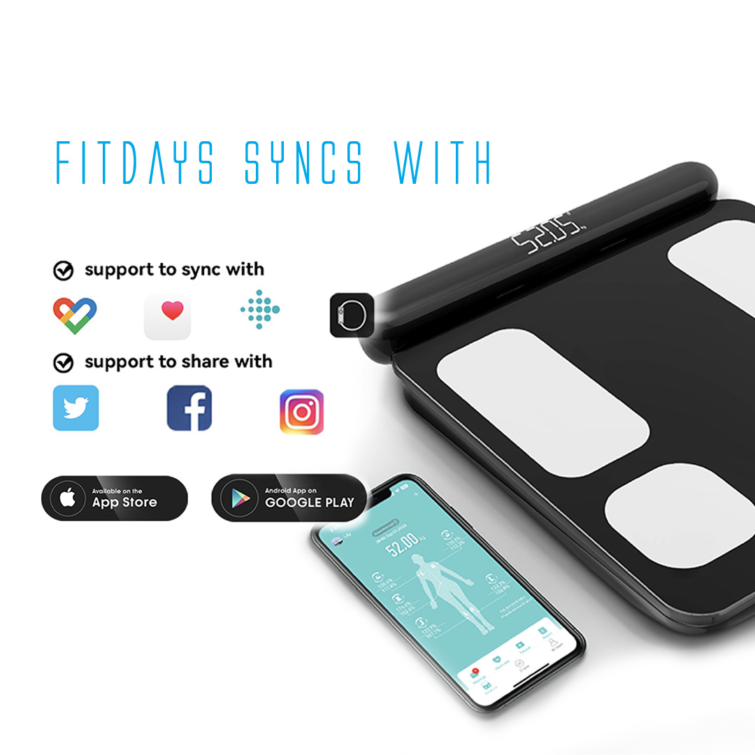 [MYNT] Smart Body Fat Scalease Weight Scale Penimbang Berat Bluetooth ...