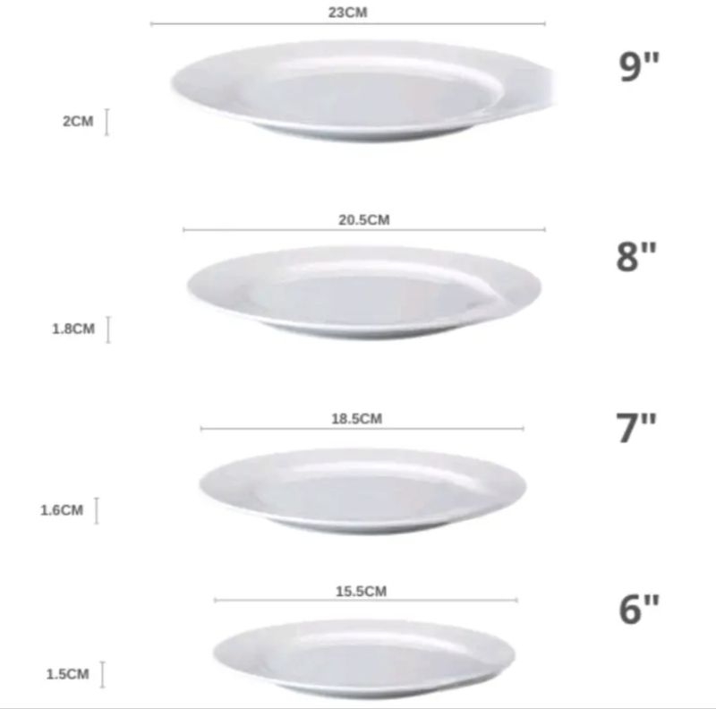 Set Pinggan Kuih Dessert Bread Butter B B Plate 6''/7''/8'' Serving ...