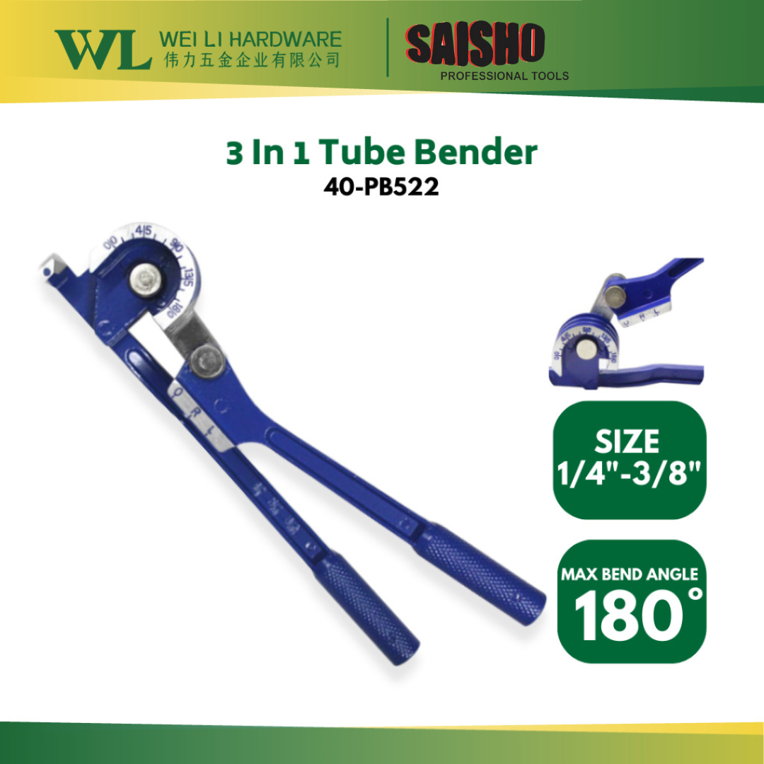 SAISHO 1-4"-3/8" 3 In 1 Tube Bender 40- PB522/Copper Tube Bander/Pipe ...