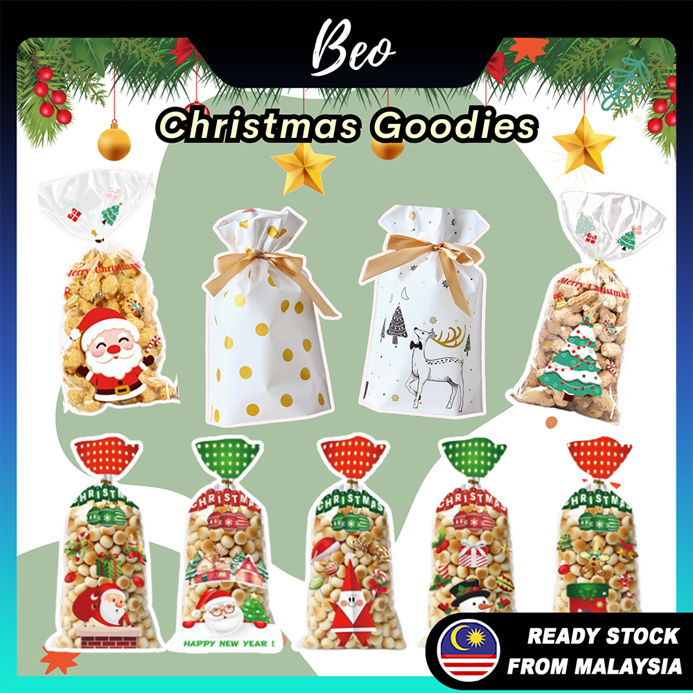 Christmas Goodies Bag, Pouch , Cookies Chocolate Packaging, Plastic ...