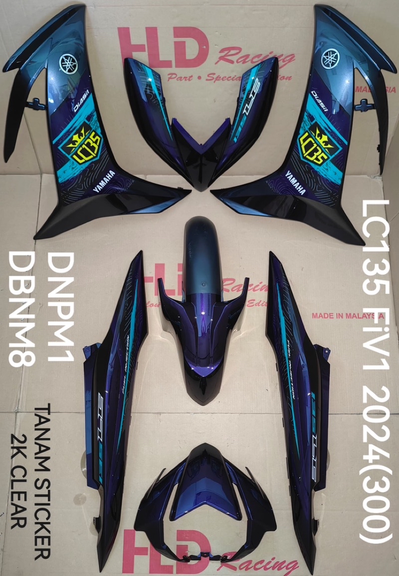 (TANAM) Coverset cover set tanam sticker (HLD Racing) yamaha lc135 v8 ...