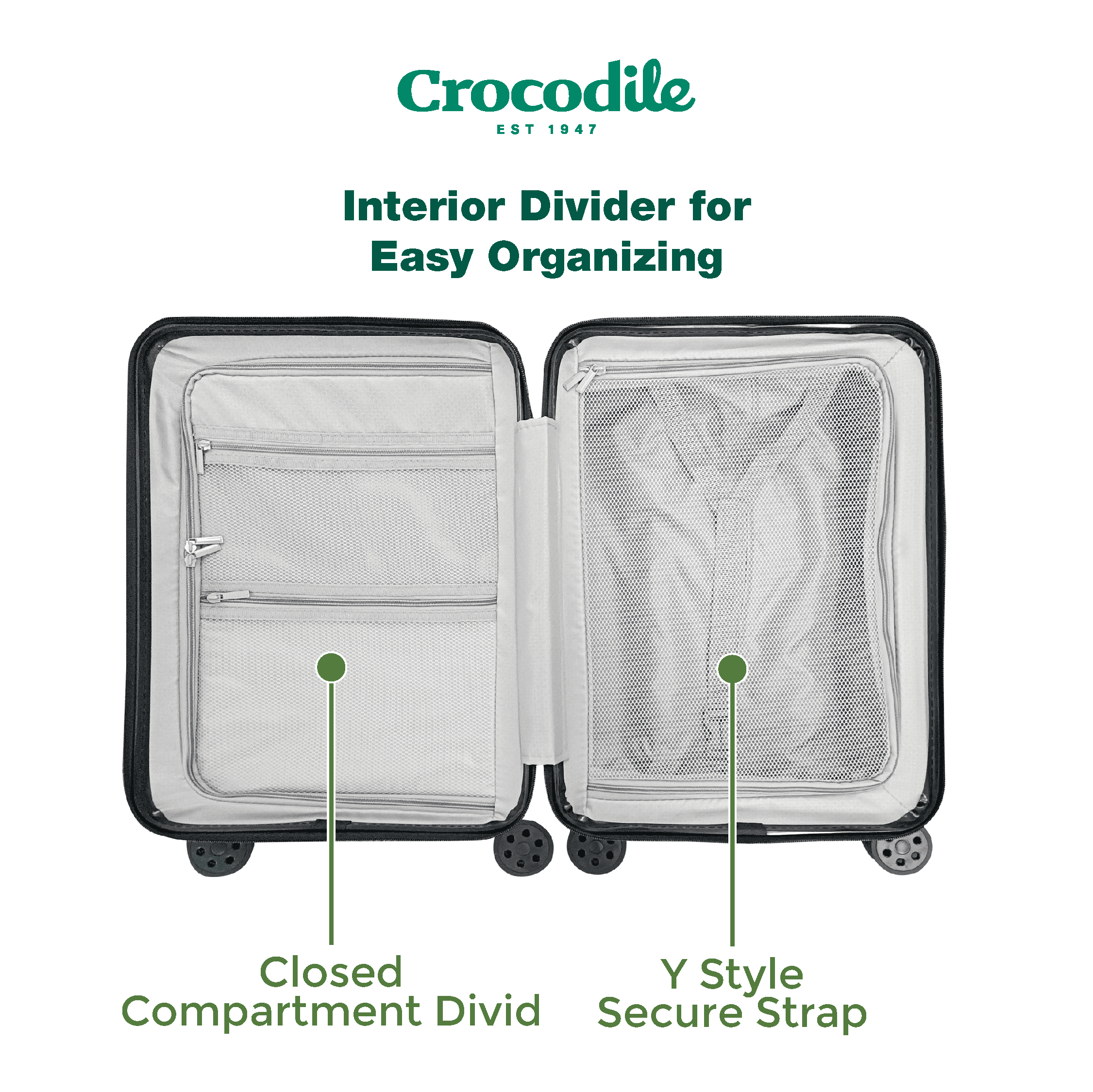 Crocodile 20-INCH Travel Luggage PC-Hard Shell Lockable ( CRLG1124 ...