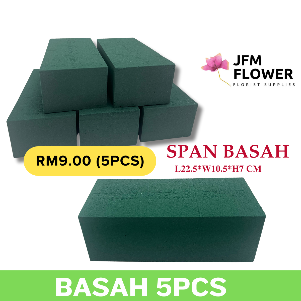 [RM1.20-RM1.50/PCS] 5PCS Span Bunga/Dry Foam/Span Kering Span Basah ...