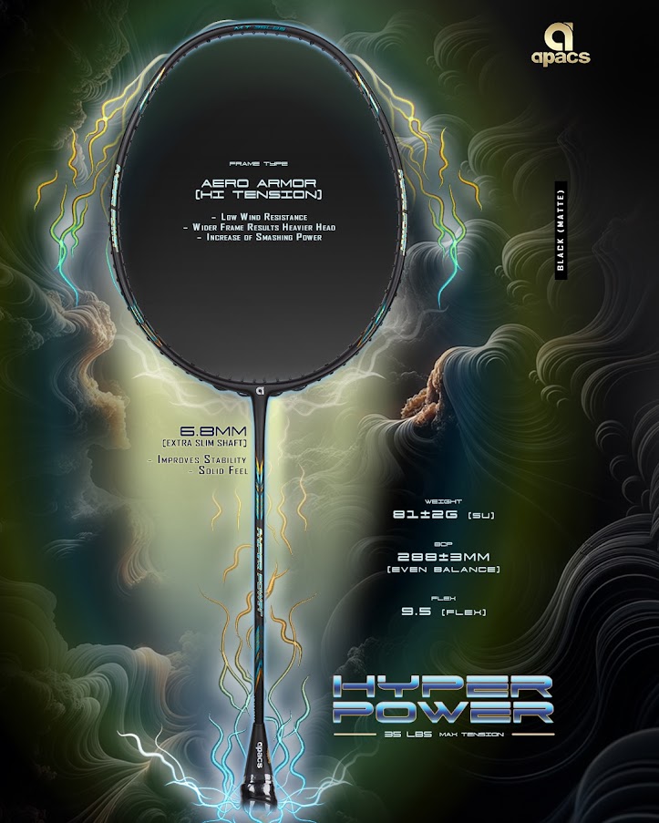 APACS Racket HYPER POWER ( 100% Original ) | Shopee Malaysia