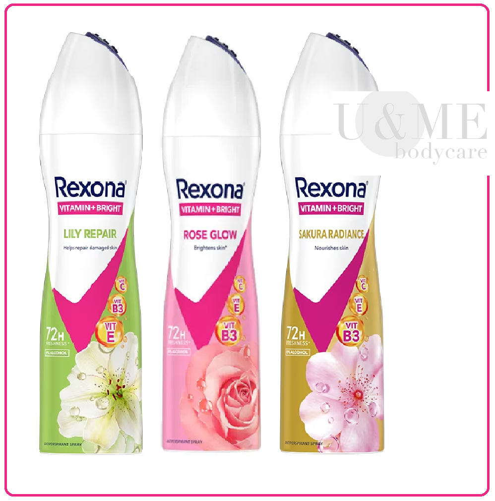 Rexona Women Spray Fresh Lily Fresh Rose/ Fresh Sakura2x 135ml | Shopee ...