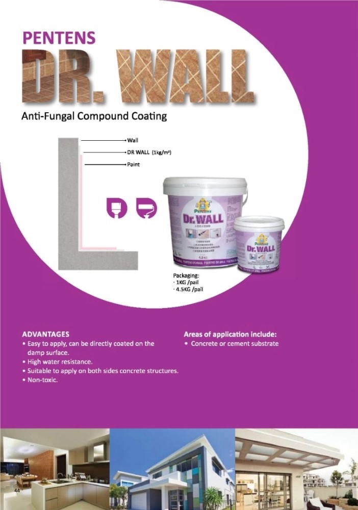 [ PENTENS ] DR.WALL Anti-Fungal Compound Coating 1kg | Shopee Malaysia