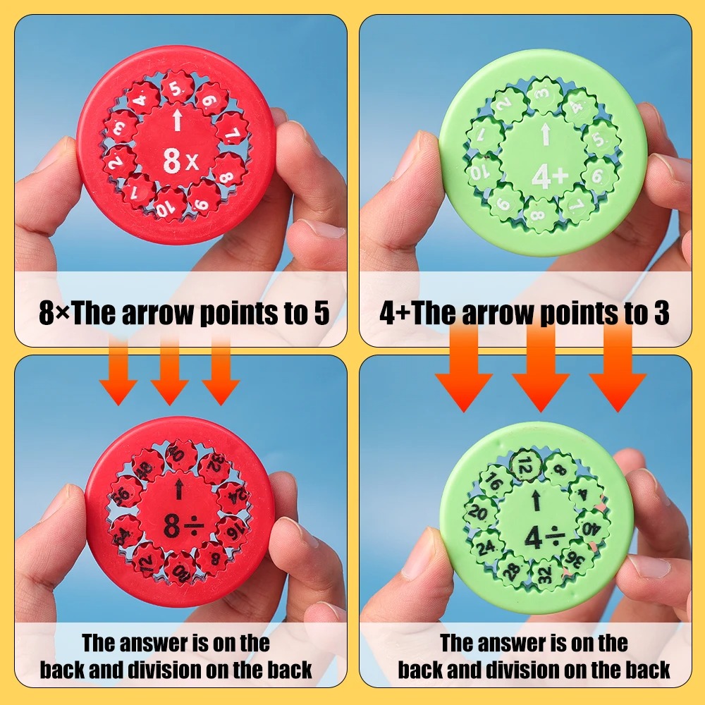 Math Fidget Spinner Educational Toy Learning Arithmetic Addition ...