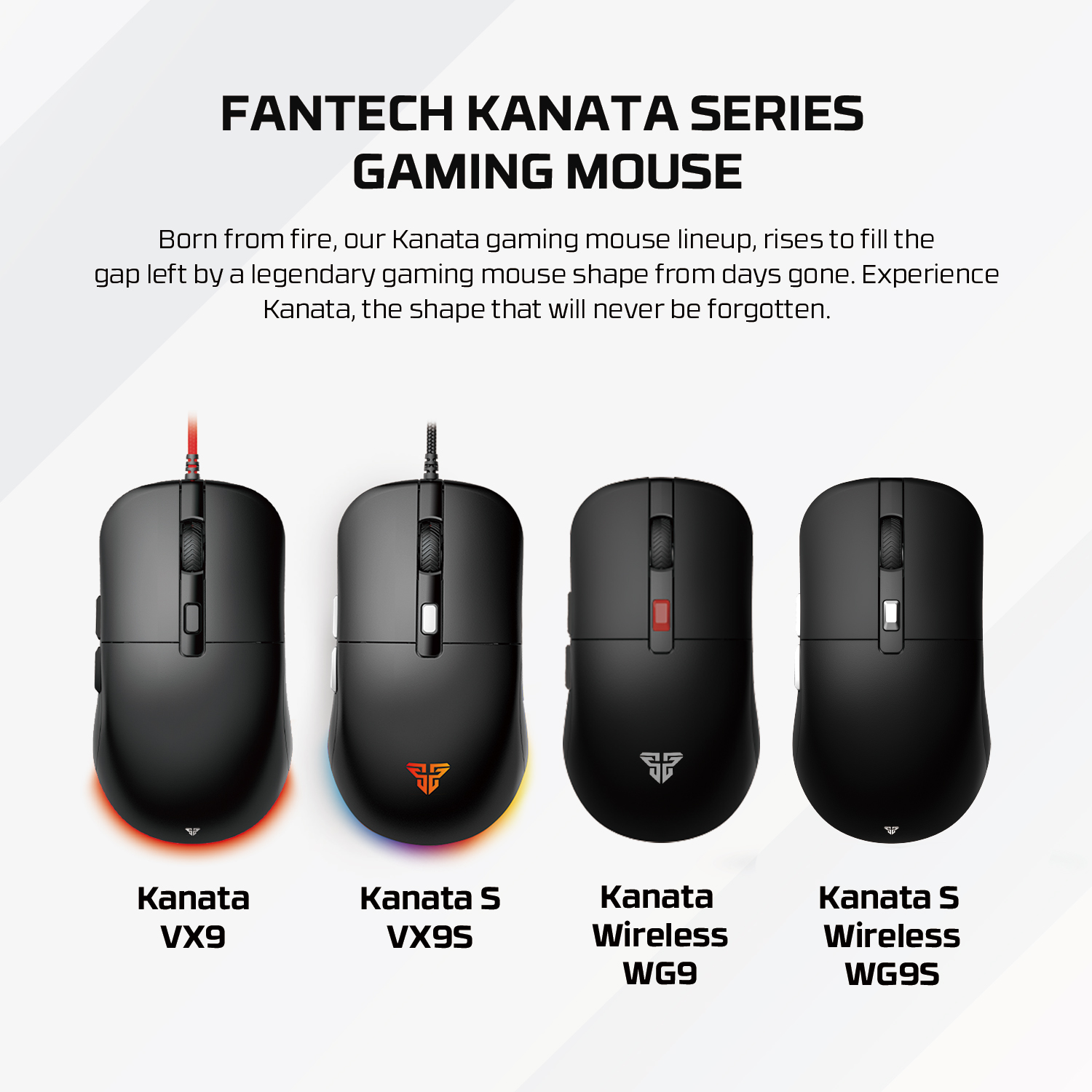Fantech VX9 / VX9S / WG9 / WG9S Kanata Series Gaming Mouse with Optical ...