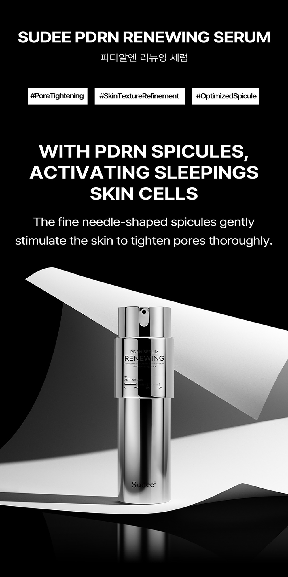 Sudee PDRN Renewing Serum 100 (30ML) for Face - Pore Appearance & Skin Texture Support with ...