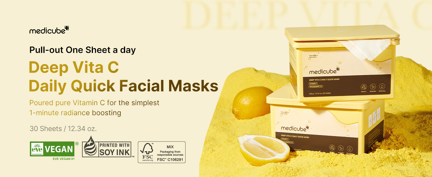 [medicube official] Deep Vita C Daily Quick Mask (30ea) | Vegan ...