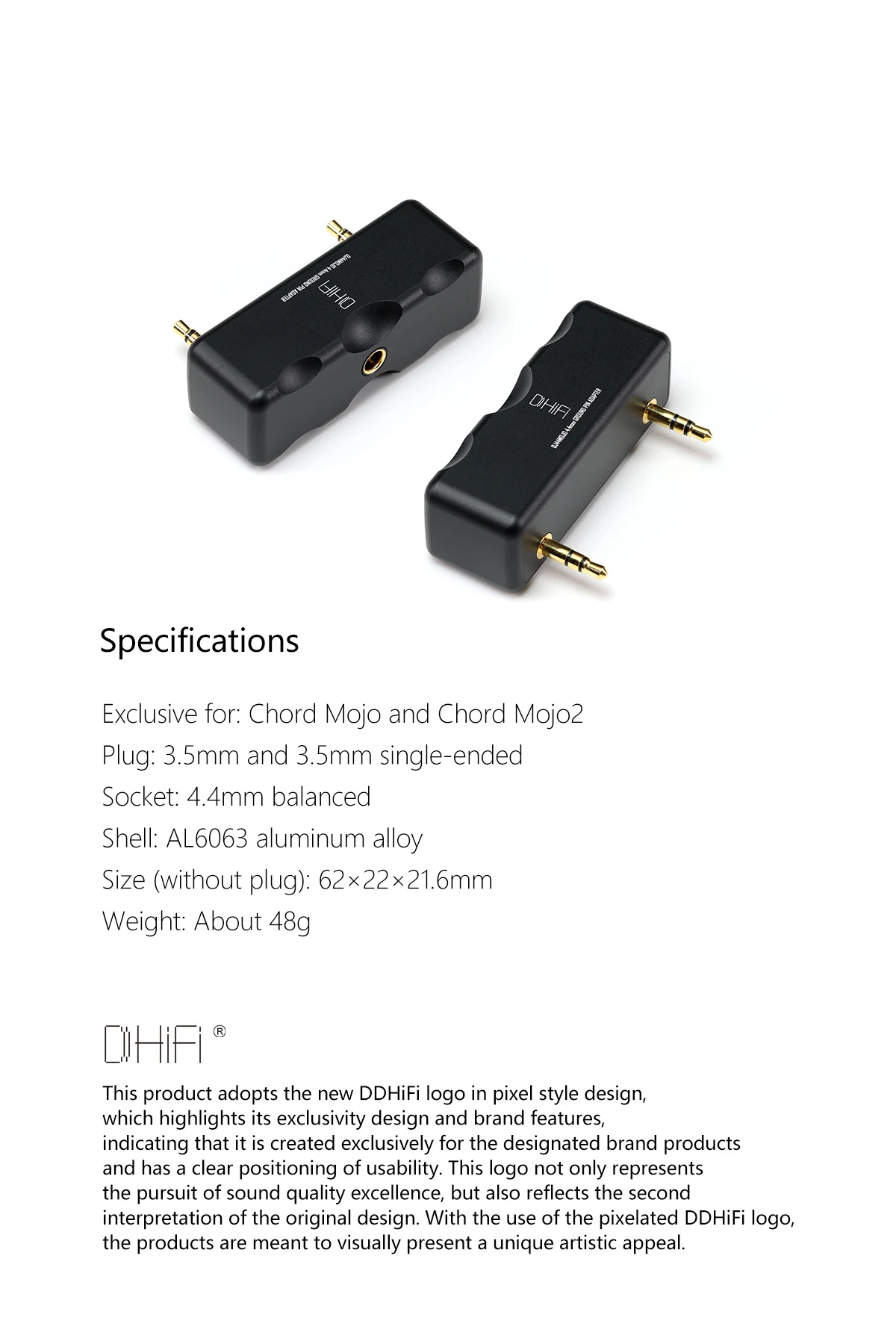 ddHifi DJ44MOJO, 4.4mm Ground Pin Adapter: Exclusively for Chord Mojo ...