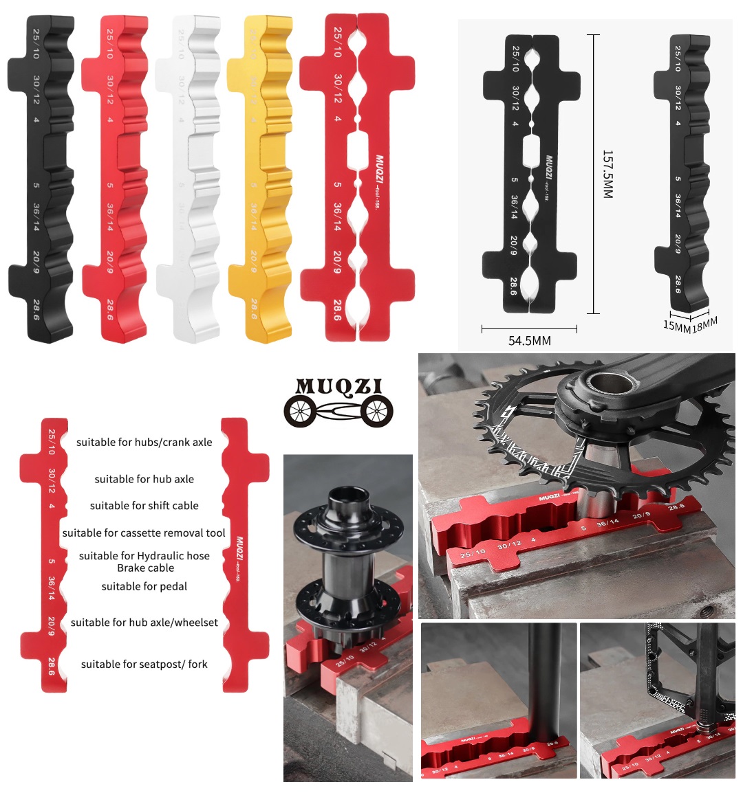 TOOPRE Bicycle Bench Vise Jaw Pedal Hub Clamp Alloy Bike Front Fork ...