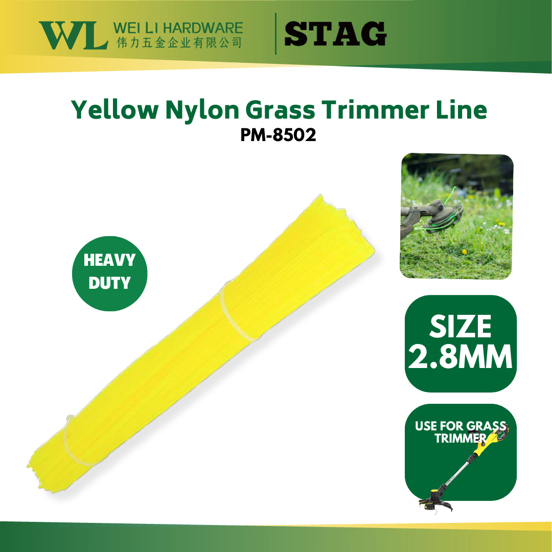 STAG 200g Yellow Nylon Grass Trimmer Line / Grass Cutter Nylon Trimmer Line / Tali Mesin Rumput ...