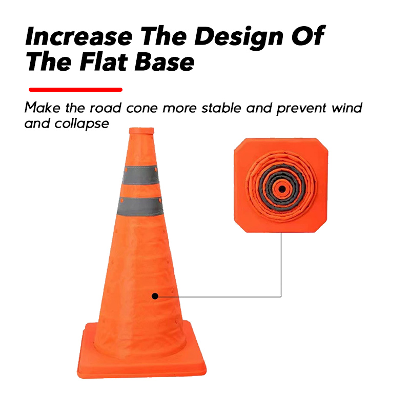 45/60CM Foldable Reflective Cones Parking Durable Folding Cone Traffic ...