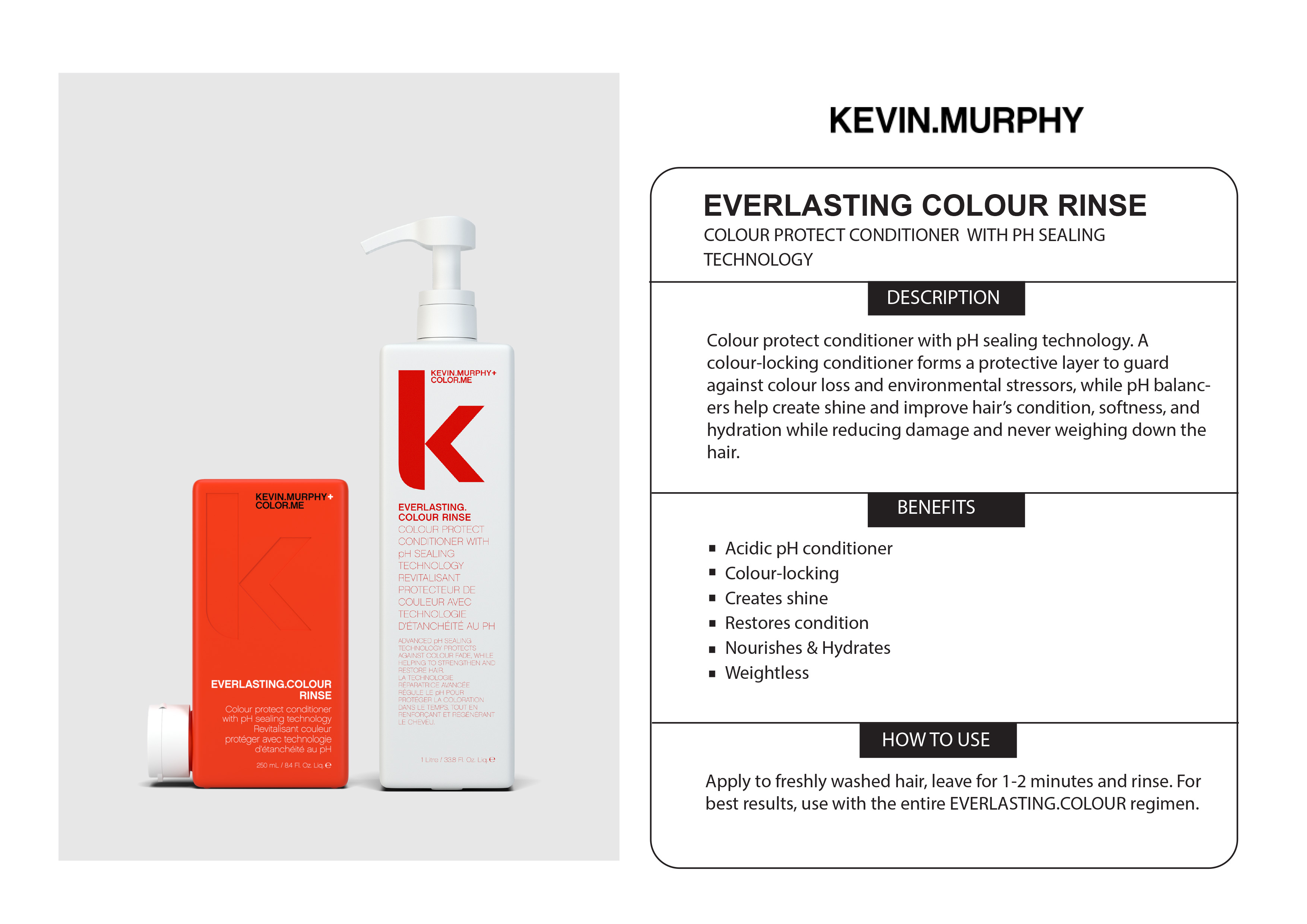 Kevin Murphy Everlasting Color Wash & Rinse Combo Set ( Shampoo ...