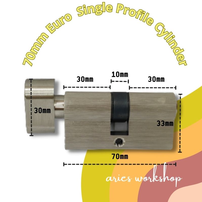 Euro Profile Cylinder / single profile cylinder 70mm Single Key Profile ...