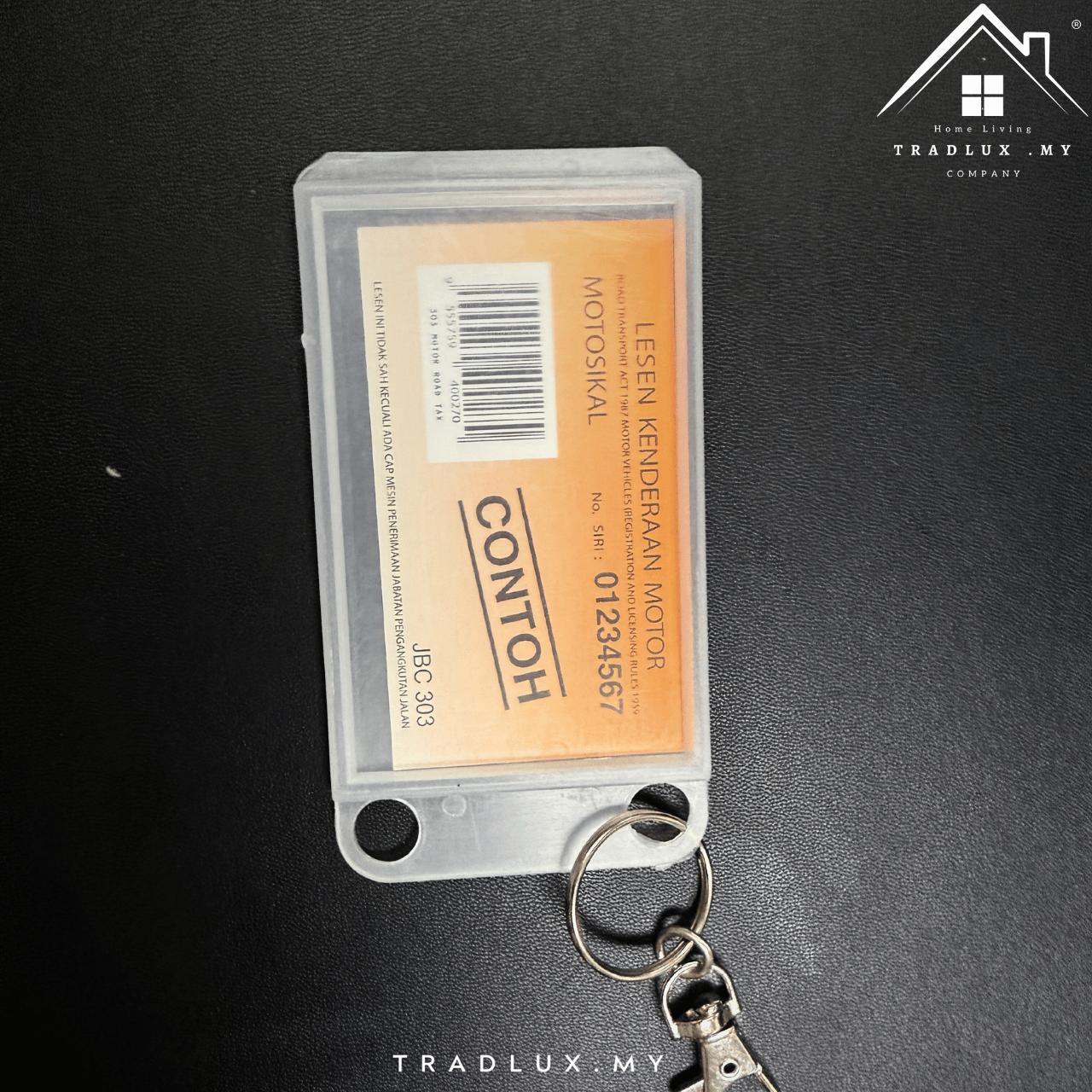 Tradlux Motorcycle roadtax holder with key chain Motor Road Tax Cover ...