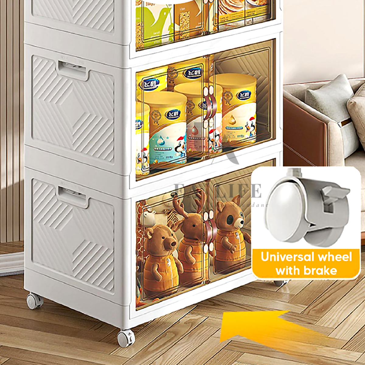 Foldable Clothes Cabinet Storage Box Stackable Box Organizer Storage ...