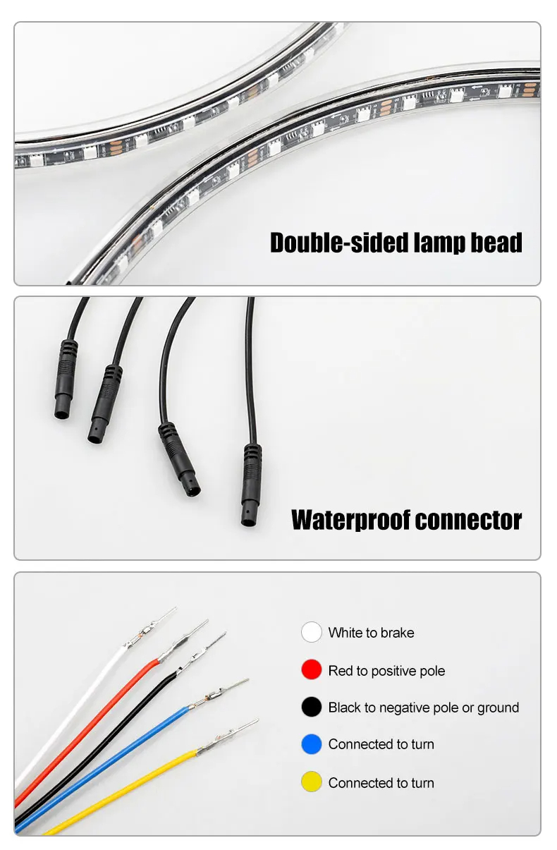 4pcs Car Wheel Led Hub Light Auto SUV Ambient Styling Lamp with turn ...