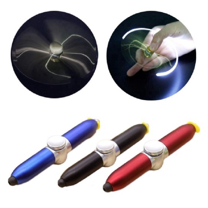 Multifunction Magic Pen Spinner Toy Light Ball Pen Gyro LED Stress ...