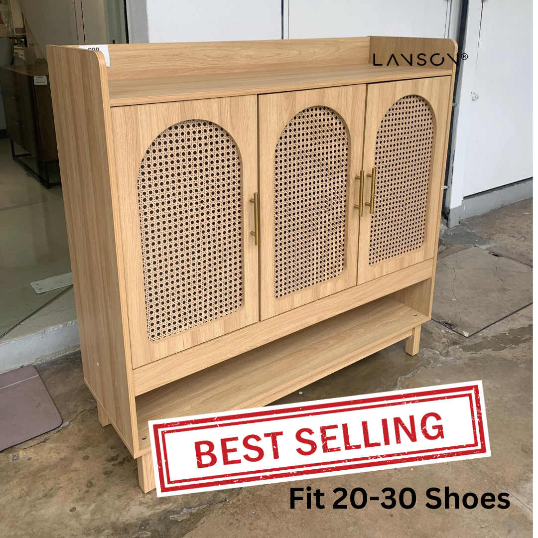 Shoe Rack Rattan Design Rak Kasut Pelbagai Guna Shoe Cabinet Shoe ...