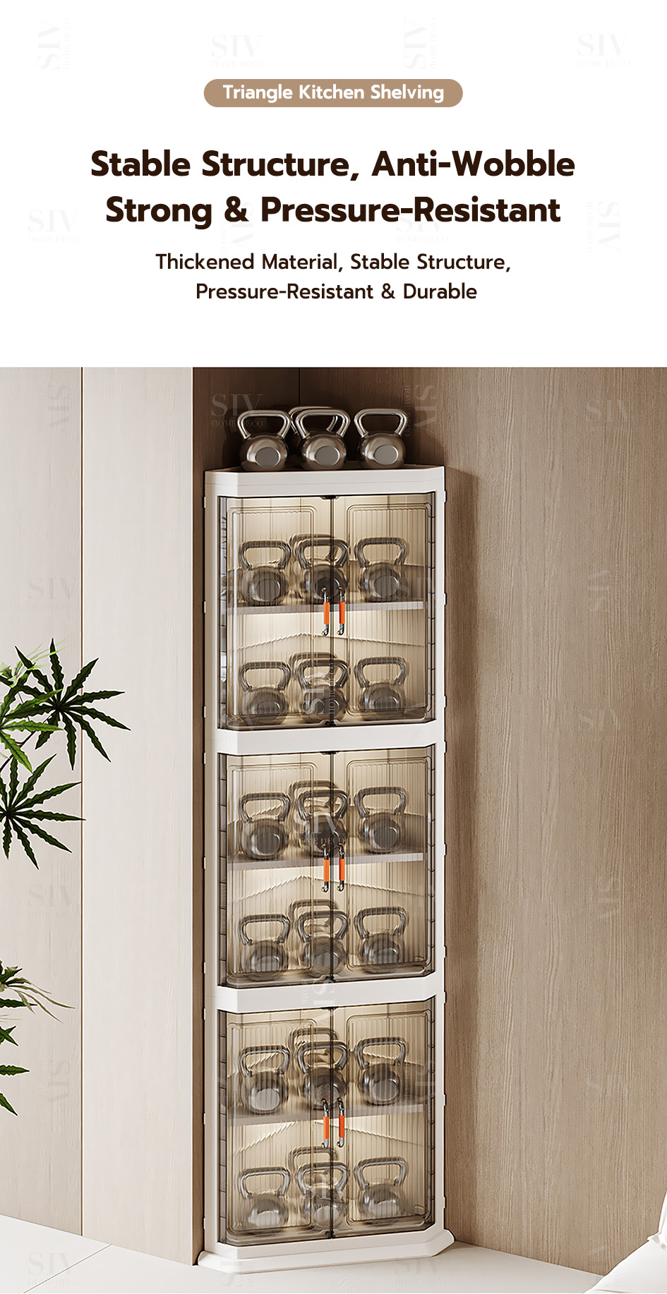 SIV Multi-Functional Corner Storage Rack – 90° Corner Design, Space ...