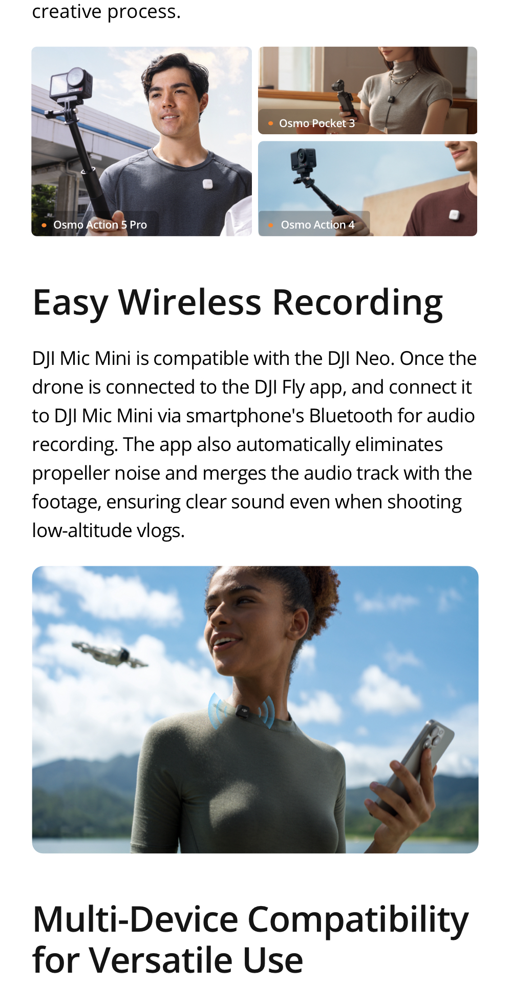 DJI Mic Mini - High Quality Mini Wireless Microphone | Ultralight | Two ...