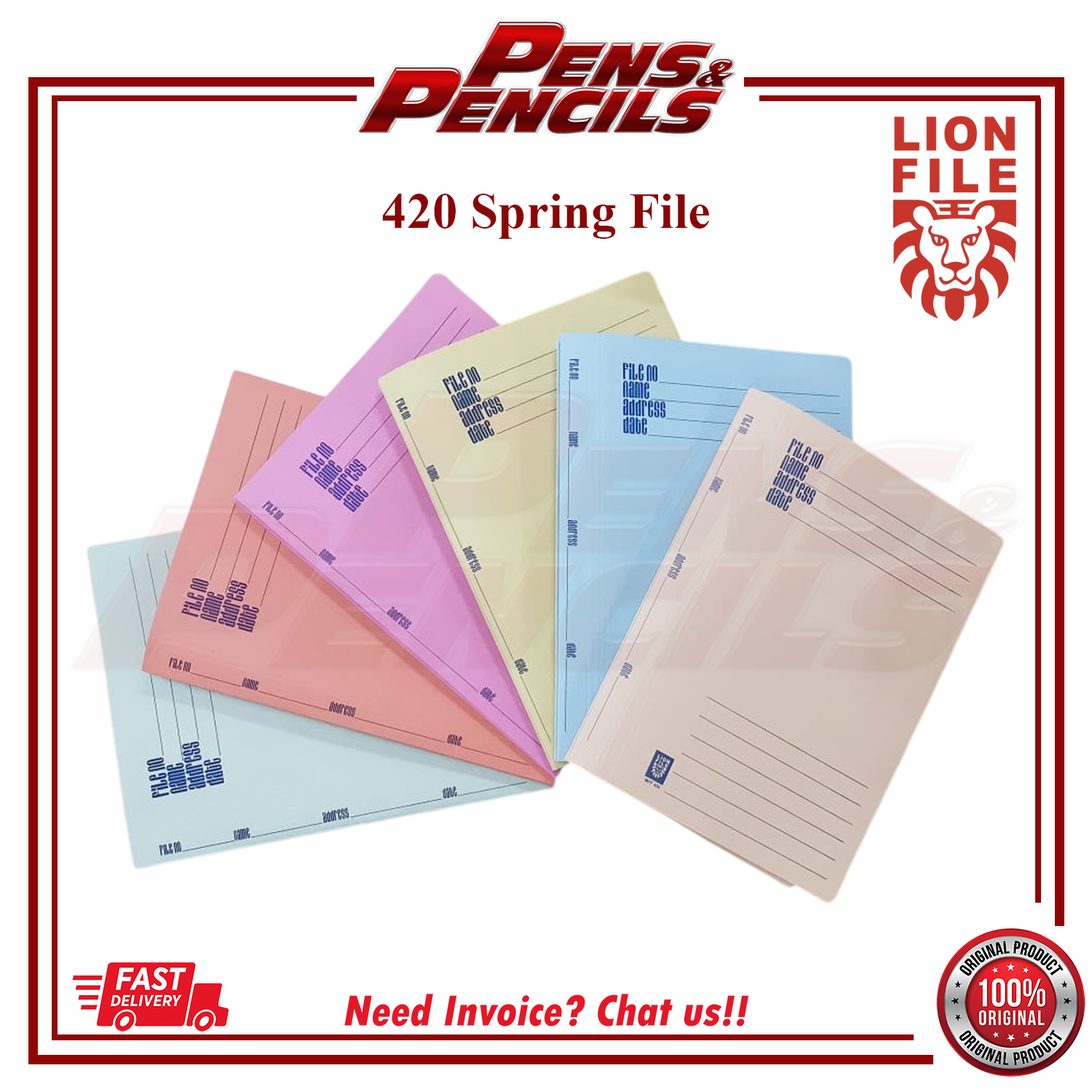 Lion MFF 420 Manila Flat Spring File 420gsm (MFF420) | Shopee Malaysia