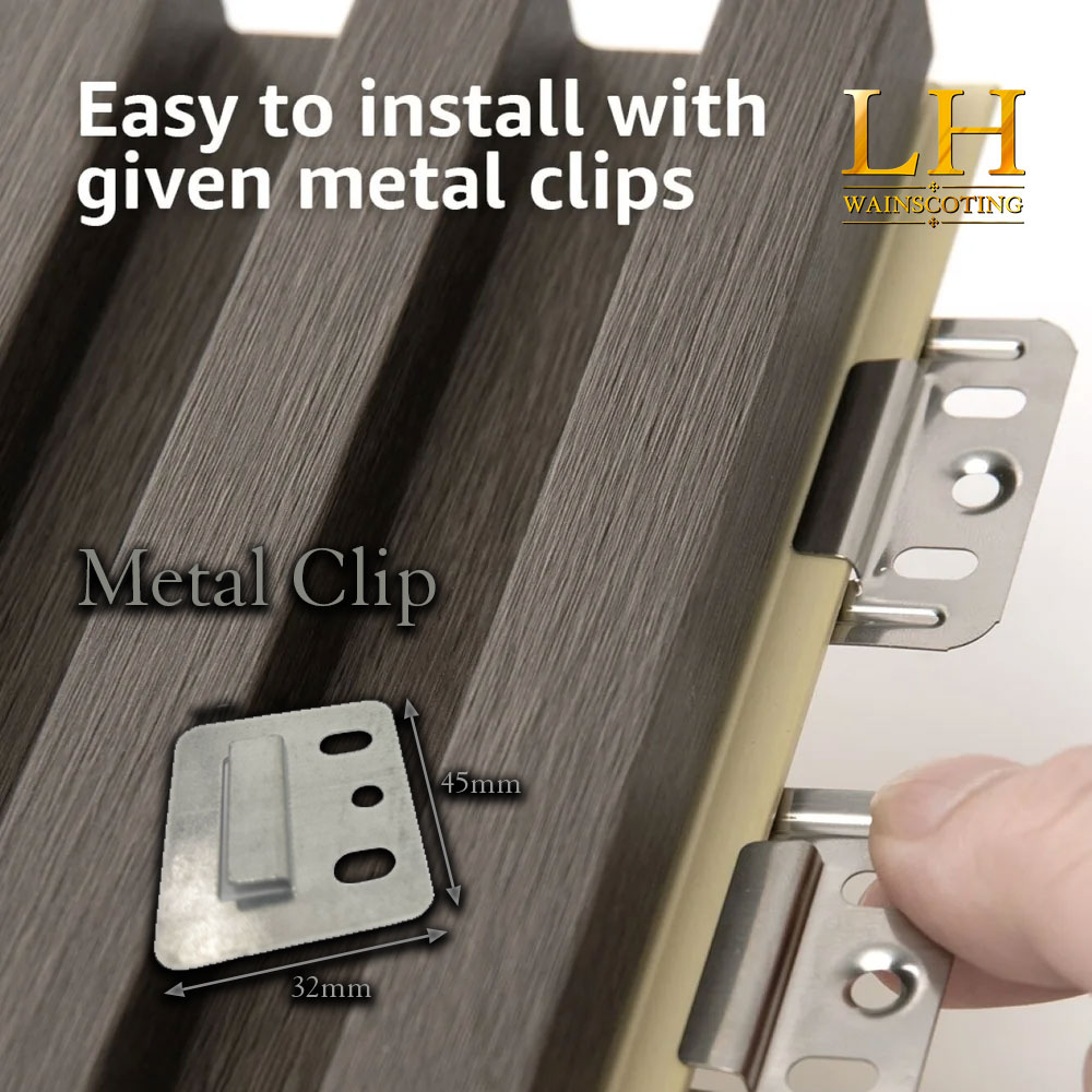 Metal Clip for PVC Fluted Panel Wall Panel Fluted Wall Panel ...