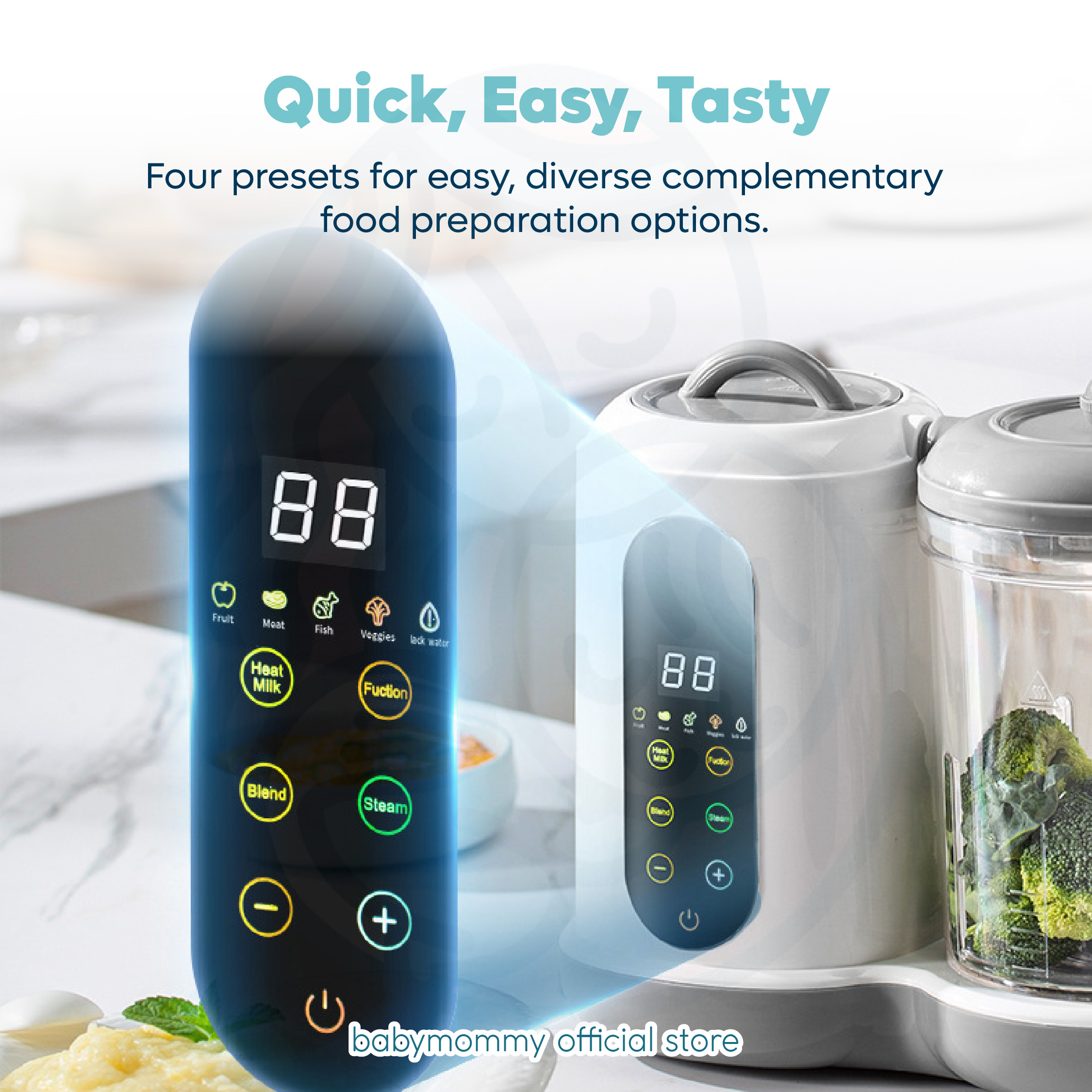 Babymommy👶4in1 Baby Food Processors Mixer Automatic Steaming Electric ...
