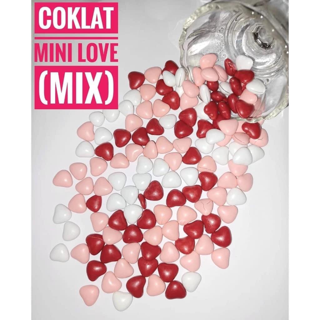 COKLAT MINI LOVE VIRAL (1kg) Mini Heart Chocolate Decor Yusuff Taiyoob ...
