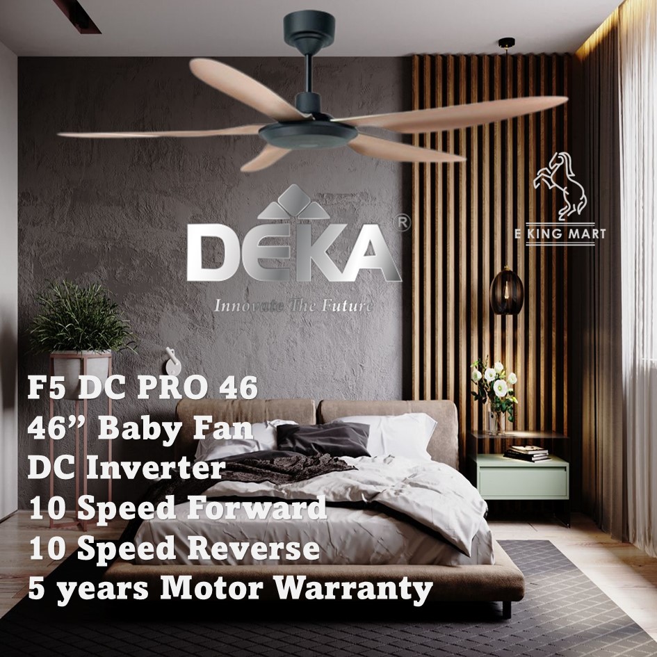 Deka Ceilling fan F5 DC PRO 46" 5 Blades DC Motor Siling Kipas 20 Speed ...