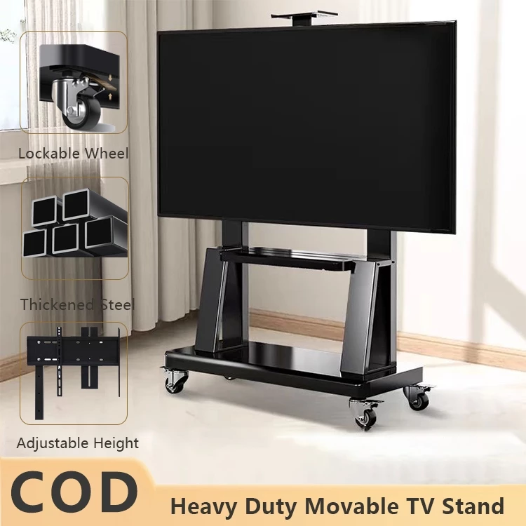 32-75 Inch LCD TV Stand Universal TV Bracket Removable TV Cart Stand ...