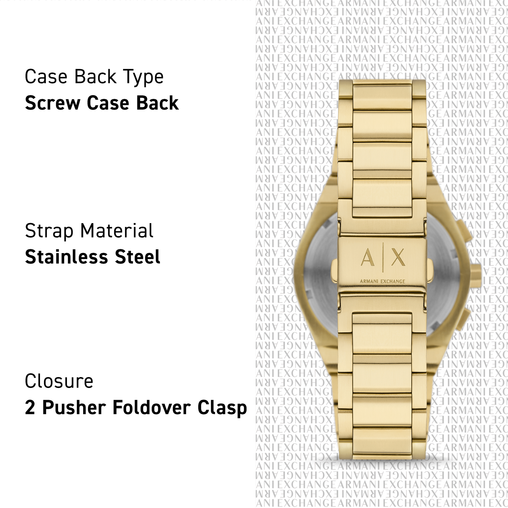 Armani Exchange Men's Analog Watch ( AX4180 ) - Quartz, Gold Case ...