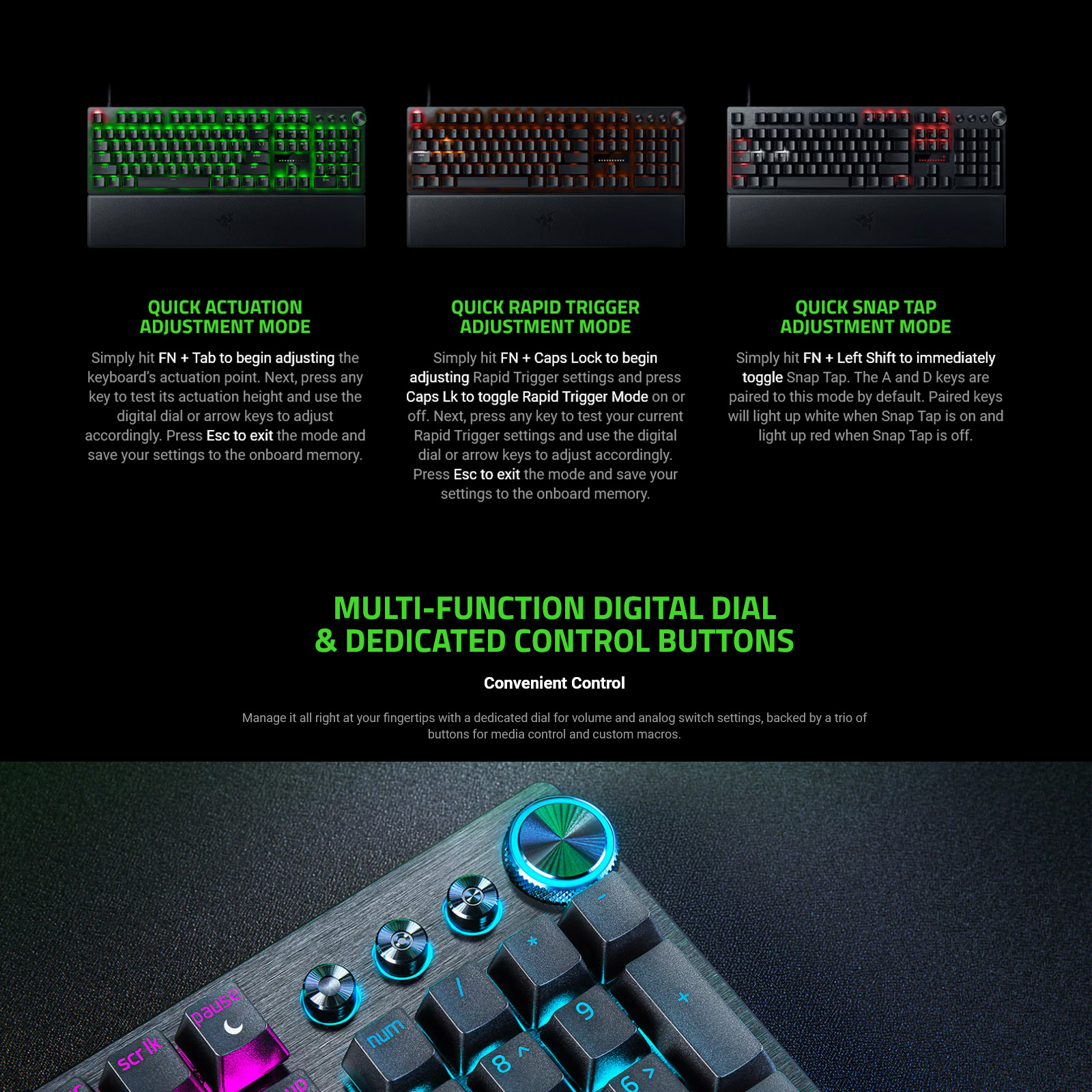 Razer Huntsman V3 Pro / V3 Pro TKL / V3 Pro Mini Wired Gaming Keyboard ...
