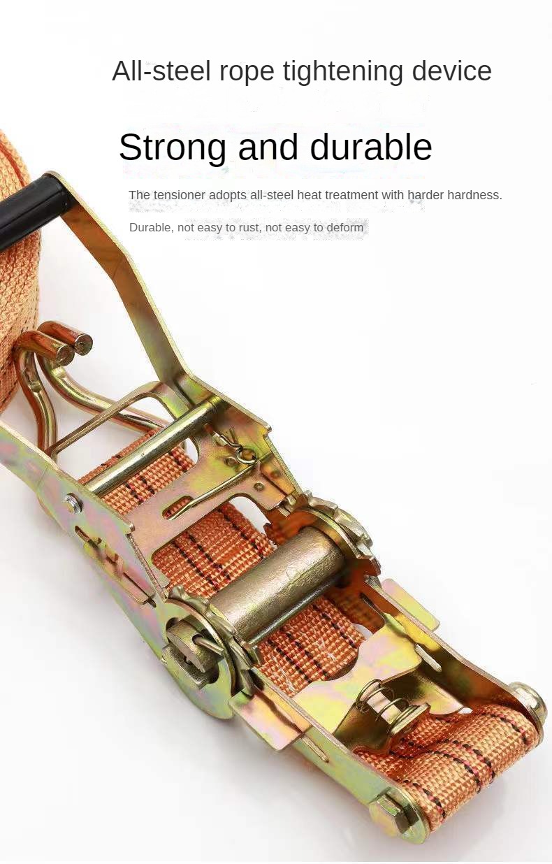 Buckle Ratchet Tie Down Strap Cargo Belt Pickup Truck Straps Self ...