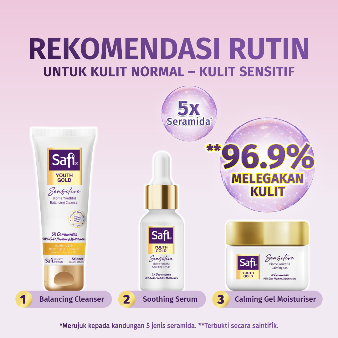 (GWP - NOT FOR SALE) SAFI Youth Gold Sensitive Skin Barrier Repair gel ...