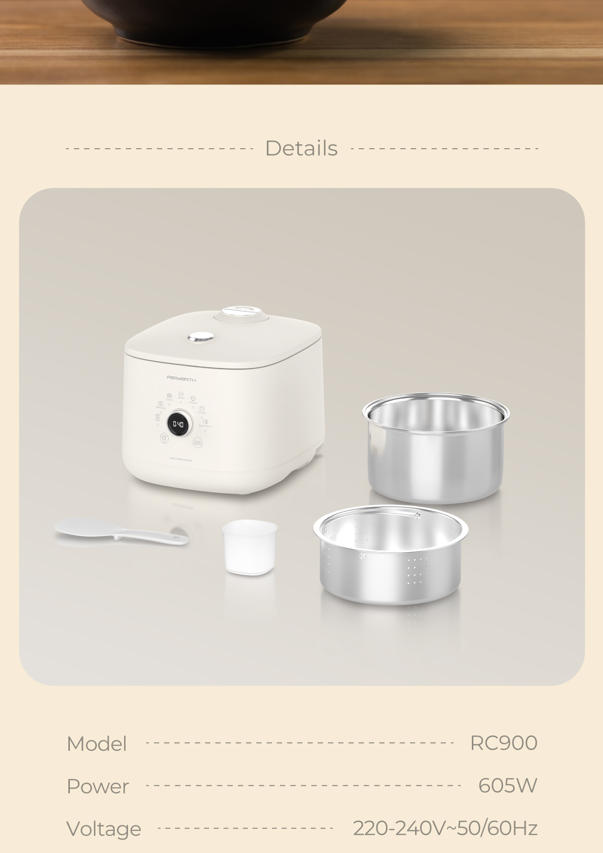 PerySmith Digital Low GI Rice Cooker Easy Cooking Series RC900 | Shopee ...